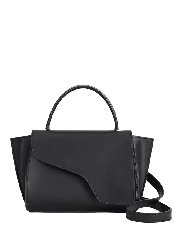 ATP ATELIER Arezzo Leather Handbag - Black
