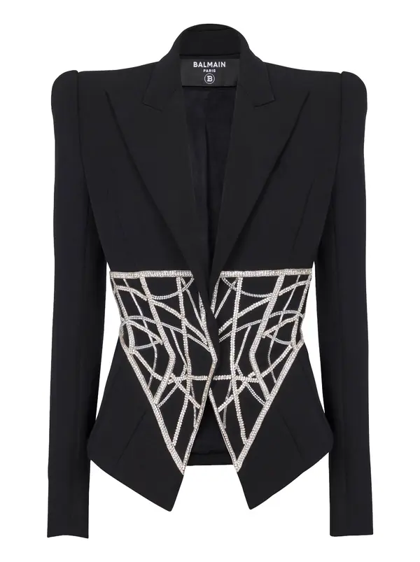 Balmain Double-breasted Wool Blazer - Black