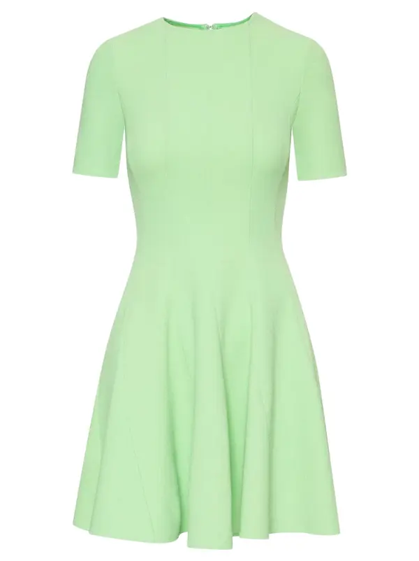 Oscar De La Renta Pleated Minidress - Green