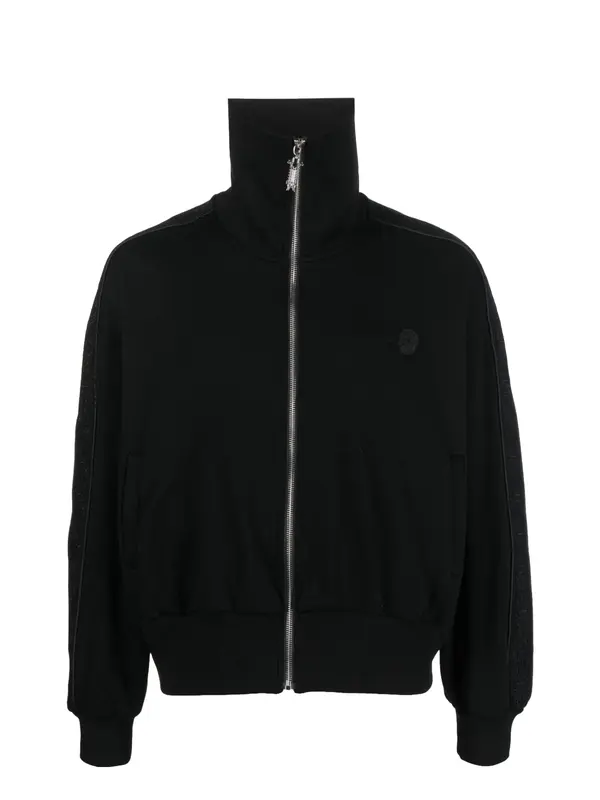 YOUTHS IN BALACLAVA Logo-embroidered Zip-up Sweatshirt - Black