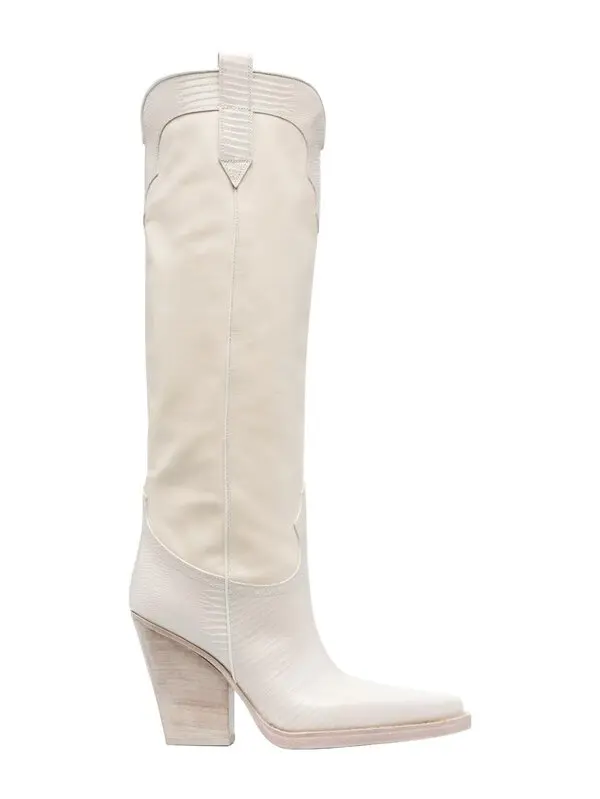 Paris Texas 110mm Leather Knee-length Boots - Neutrals