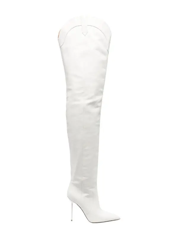 Paris Texas 115mm Paloma Over-the-knee Boots - White