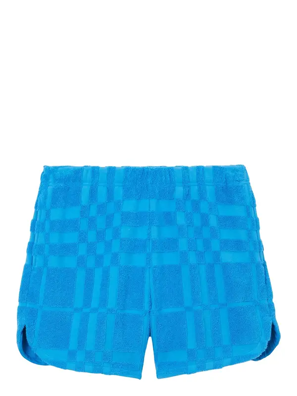 Burberry Check Pattern Shorts - Blue