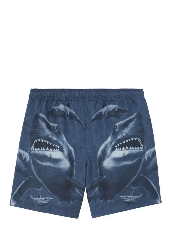 Burberry Shark-print Swim Shorts - Blue