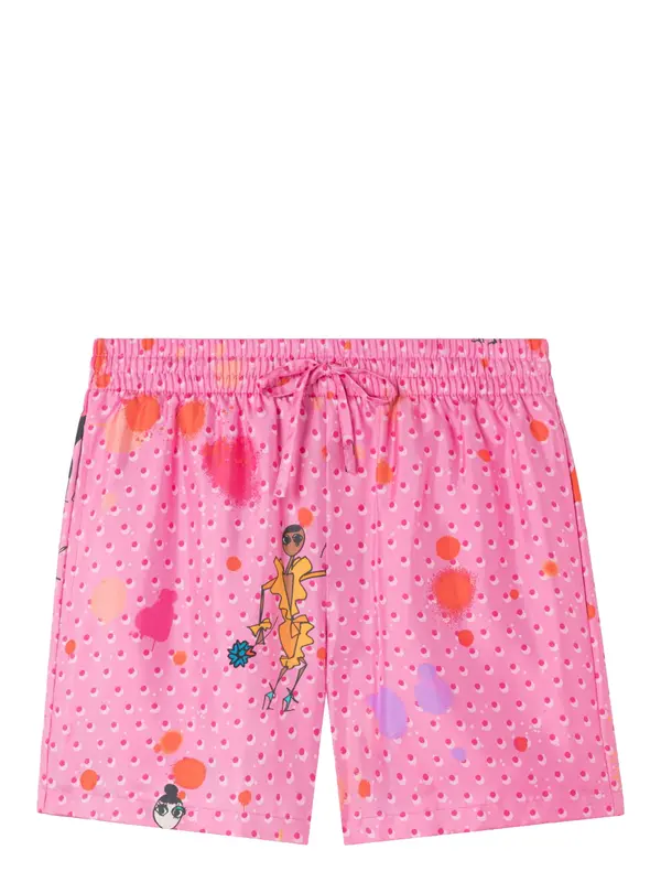 AZ FACTORY Polka-dot Print Shorts - Pink