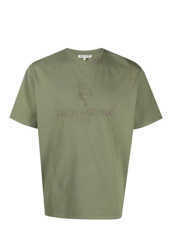 Each X Other Logo-embroidered Cotton T-shirt - Green