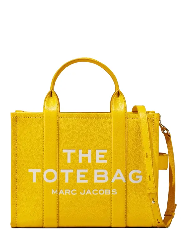 Marc Jacobs Leather Medium Tote Bag - Yellow