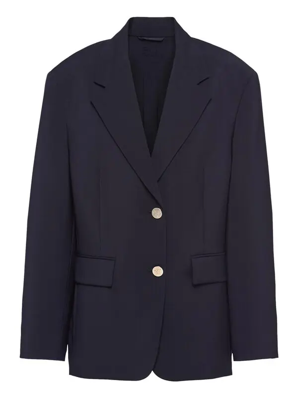 Prada Mohair-blend Blazer Jacket - Blue