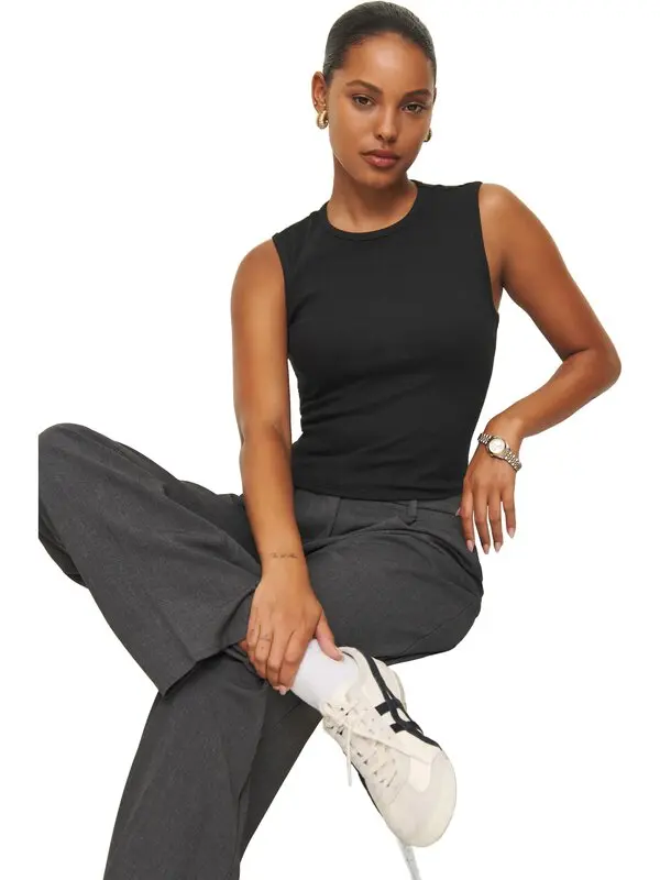 REFORMATION Ryland Tank Top - Black