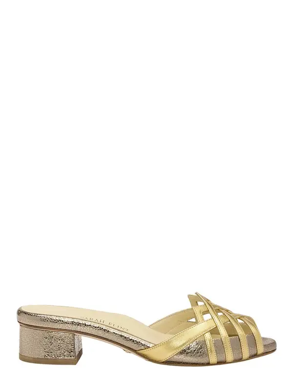 Sarah Flint Perfect Terry 30 Leather Sandals - Bright Gold Nappa & Crackle
