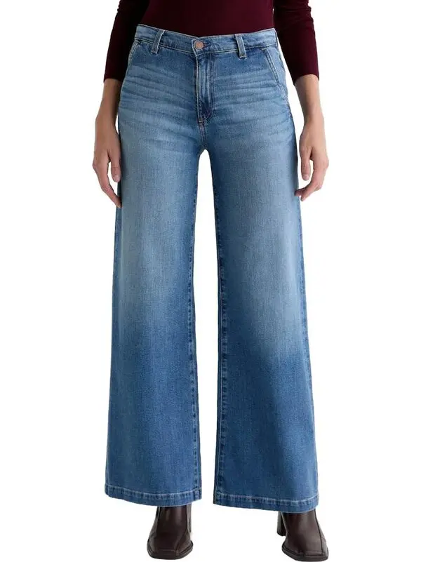 Ag Stella Low Slung Palazzo Jeans - 16 Years Soaring