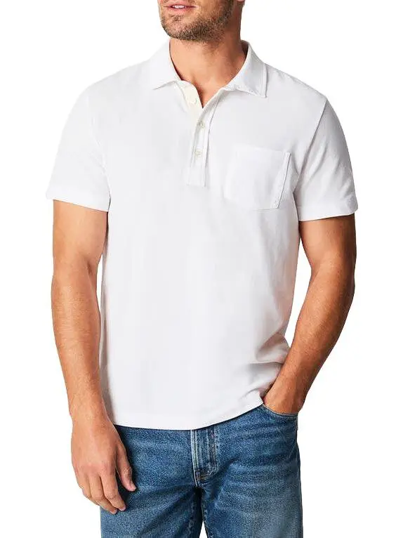 Billy Reid Pensacola Pima Cotton Piqué Polo - White