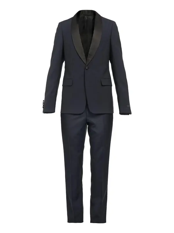 Prada Wool And Mohair Tuxedo - Blue