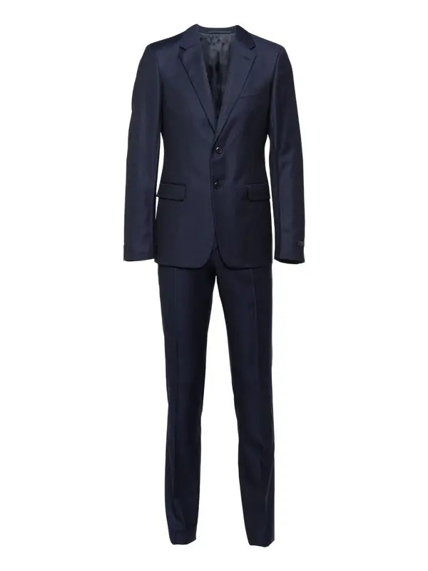 Prada Single-breasted Wool Suit - Navy