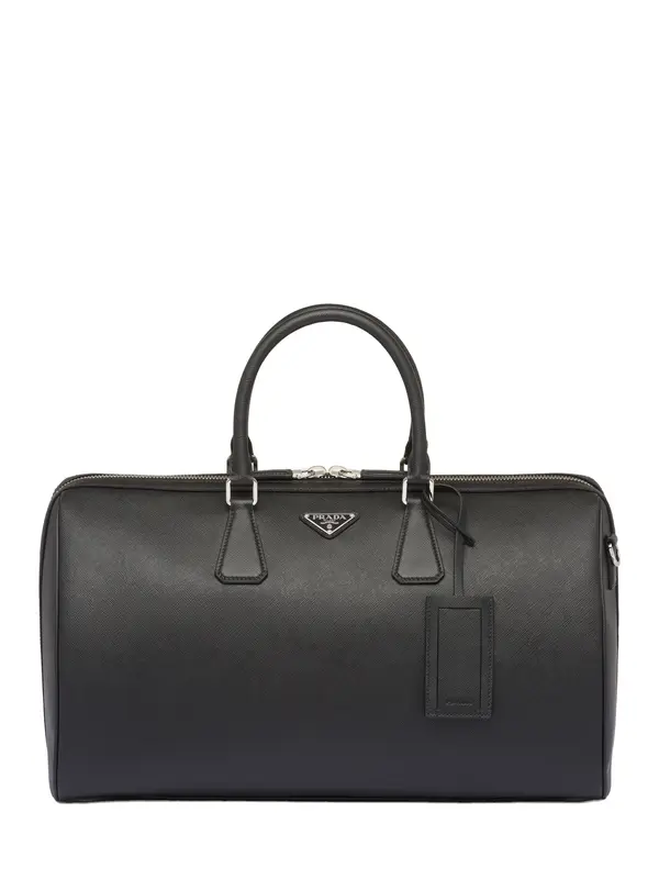 Prada Saffiano Leather Travel Bag - Black