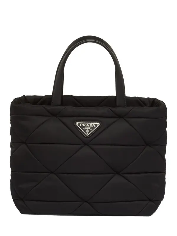 Prada Padded Re-nylon Tote Bag - Black
