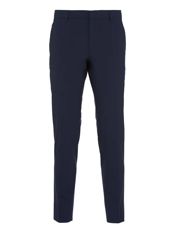 Prada Light Stretch Wool Trousers - Blue