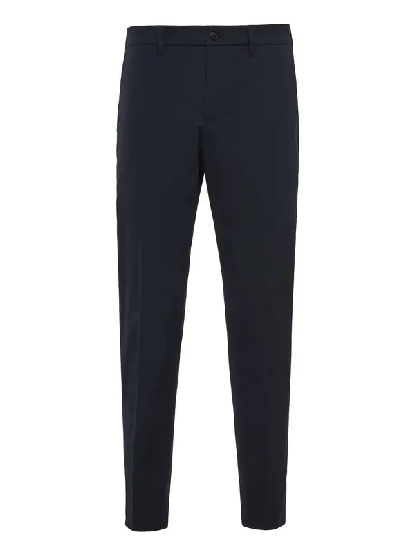 Prada Stretch Technical Fabric Trousers - Navy