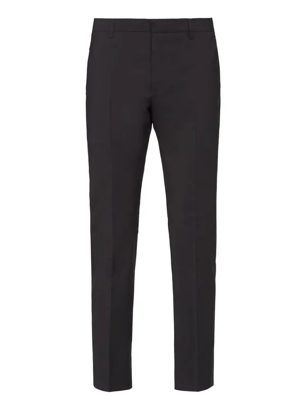Prada Light Stretch Wool Pants - Black