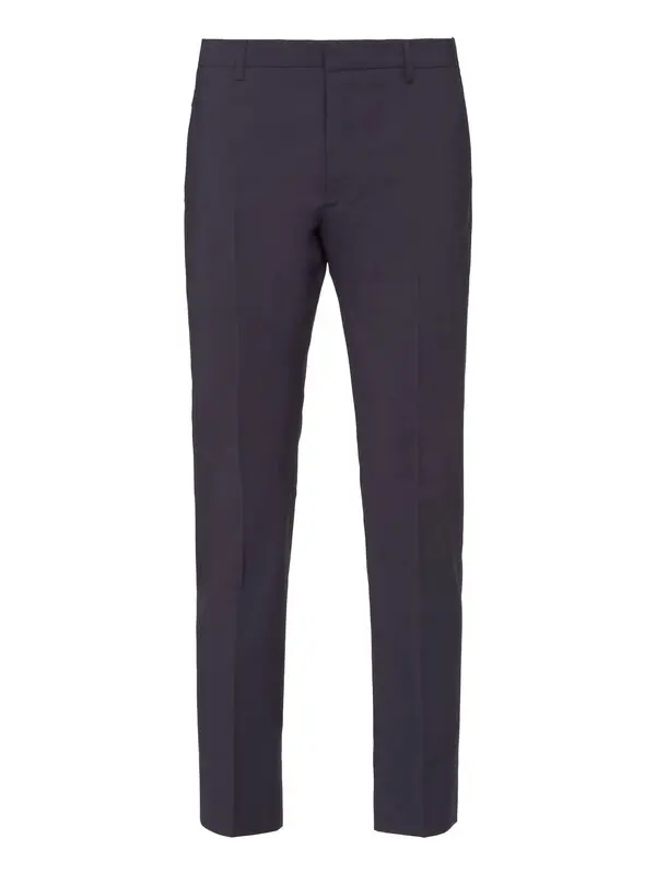 Prada Light Stretch Wool Pants - Blue