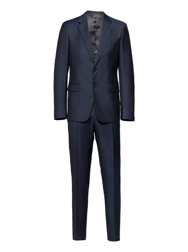 Prada Single-breasted Wool Suit - Navy