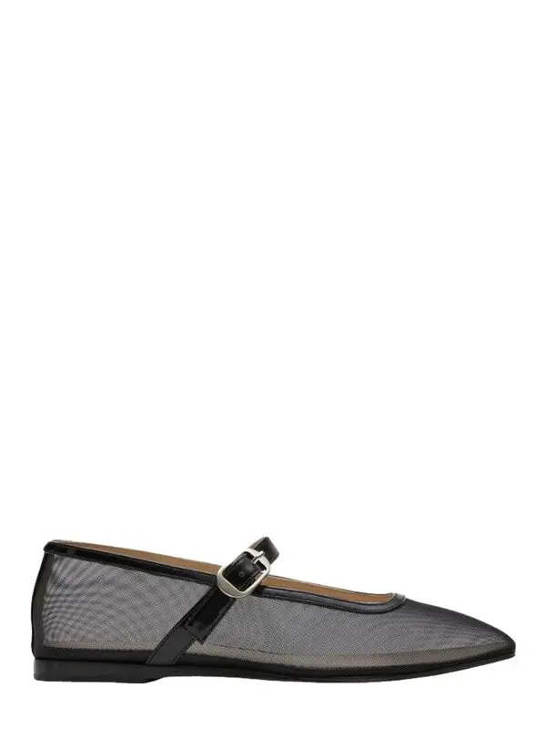 Le Monde Beryl Mesh Mary Jane Ballerina Flats - Black
