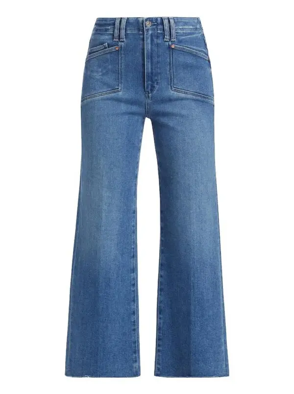Paige Anessa Raw Wide-leg Jeans - Sunnie Distressed