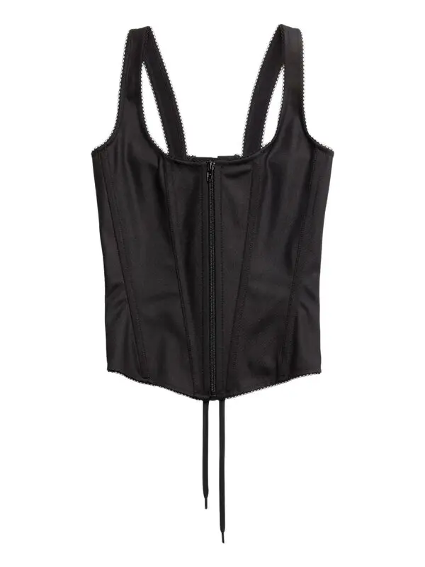 Balenciaga Heavy Spandex Corset Tank Top - 1000 Black