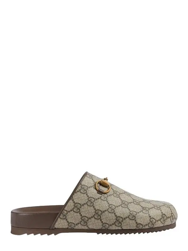 Gucci Sol Monogram Coated Canvas Slides - Beige