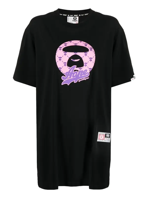 A BATHING APE Aape * Graphic-print Jersey T-shirt - Black