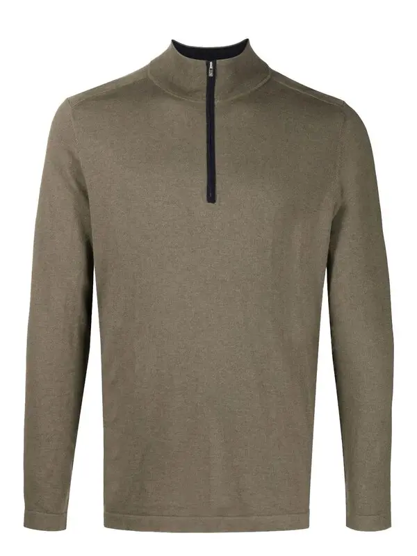 N.peal Half-zip Cotton-cashmere Jumper - Green