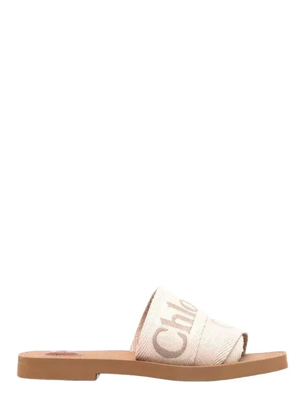 Chloé Woody Logo Slides - Neutrals