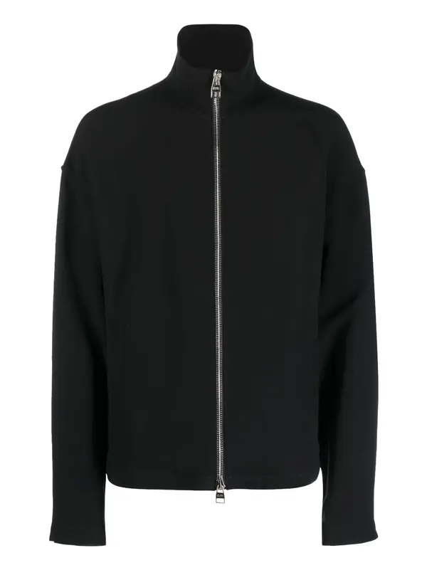 Alexander McQueen High-neck Zipped Jacket - Black
