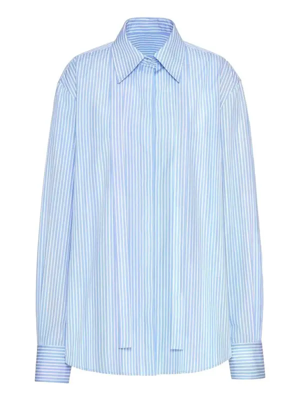 Valentino Garavani Classic Stripe Poplin Shirt - Blue