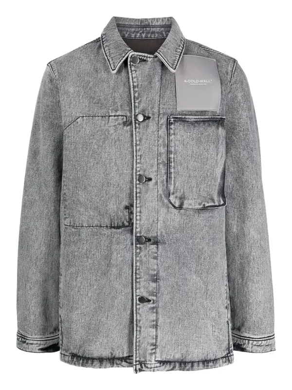 A-COLD-WALL* Logo-print Denim Jacket - Black
