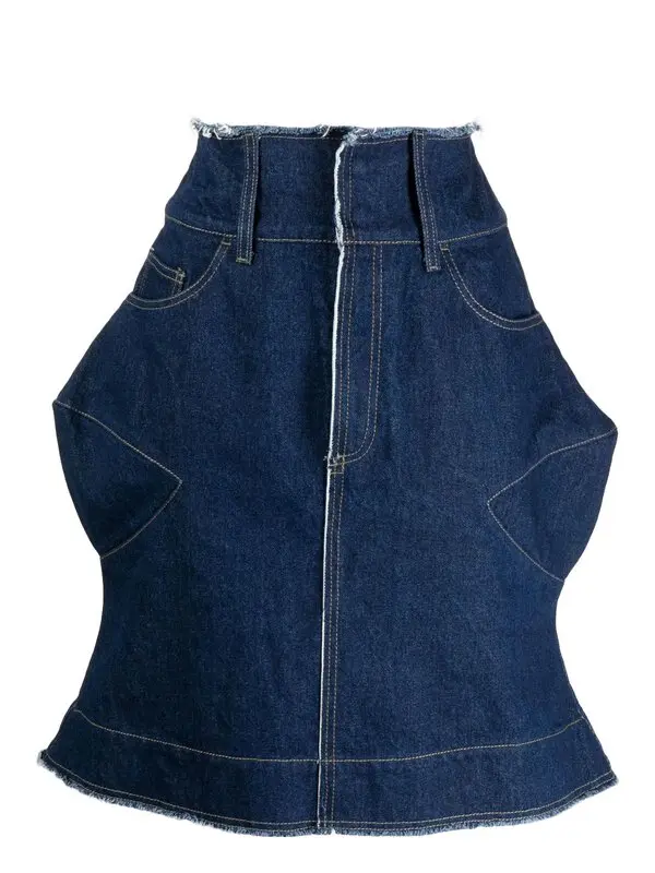 Paula Canovas Del Vas Denim Skirt - Blue