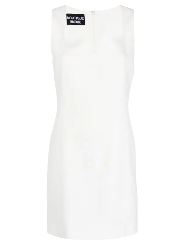 Moschino Square-neck Mini Dress - White