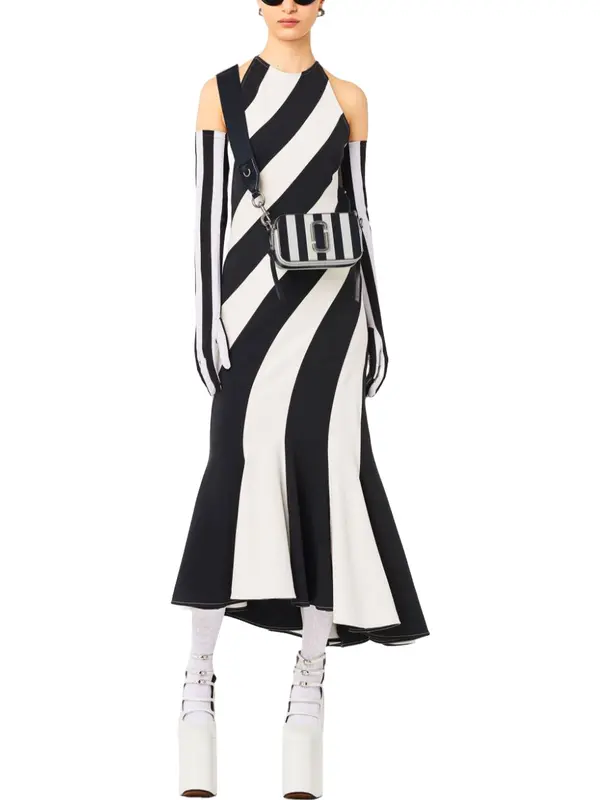 Marc Jacobs Striped Snapshot Camera Bag - Black