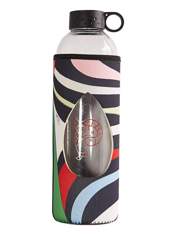 Emilio Pucci Marmo-print Water Bottle - Black
