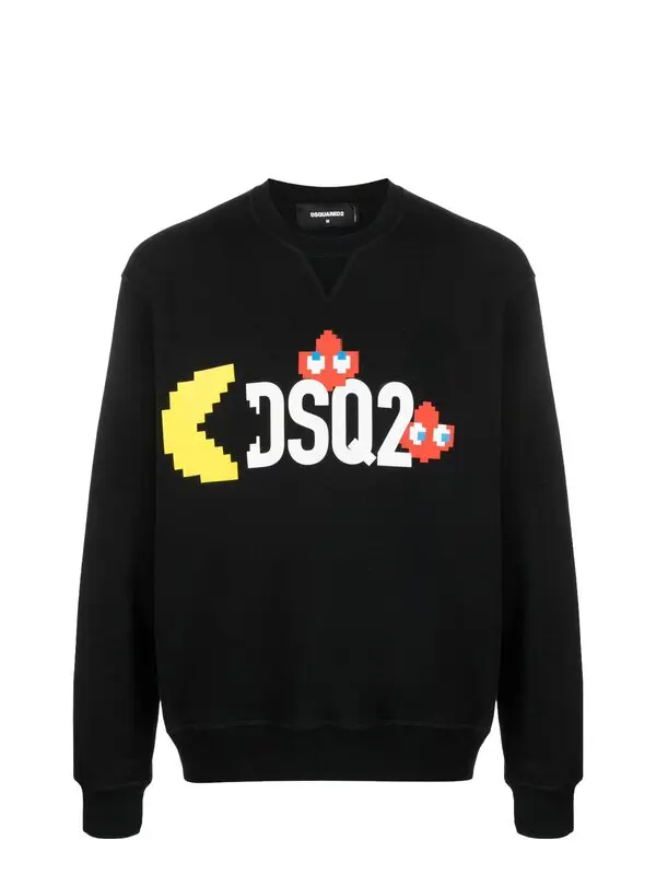 Dsquared2 Logo Print Sweatshirt - Black