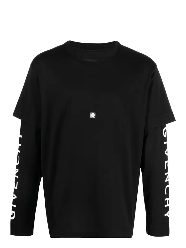 Givenchy Layered Logo-print T-shirt - Black
