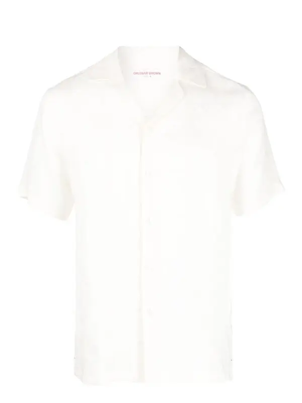 Orlebar Brown Hibbert Short-sleeve Linen Shirt - Neutrals