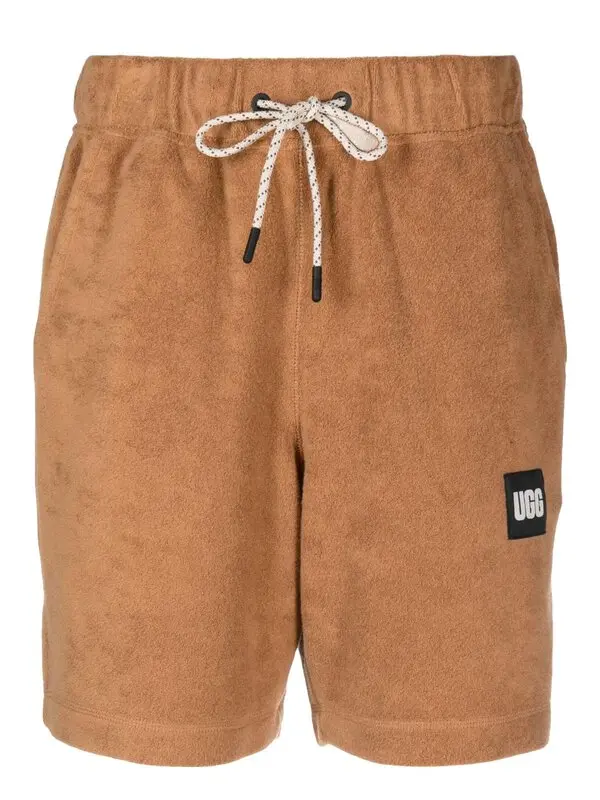 UGG Logo-print Cotton Shorts - Brown