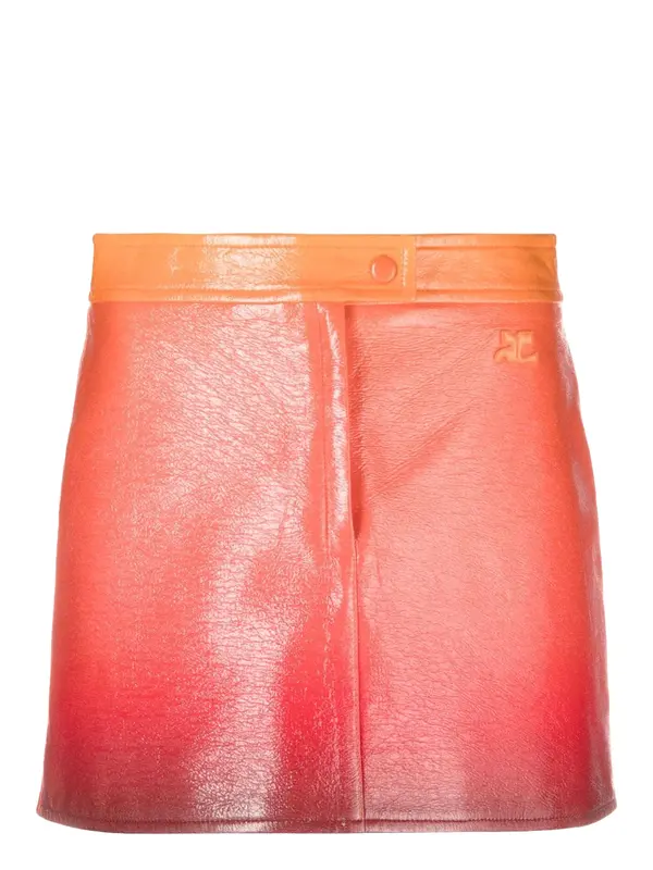 COURREGES Vinyl Miniskirt - Orange