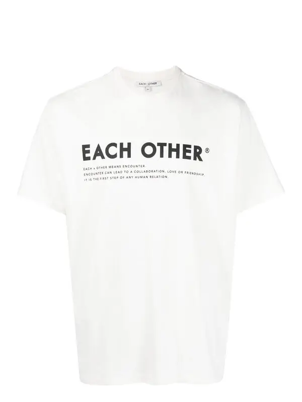 Each X Other Logo-print Cotton T-shirt - Neutrals