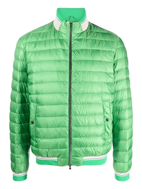 Herno Zip-up Padded Down Jacket - Green