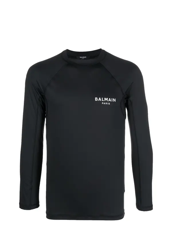 Balmain Logo-print Slim T-shirt - Black