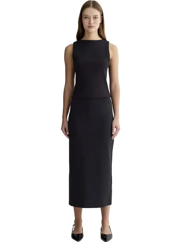 Everlane Maxi Straight Skirt - Black