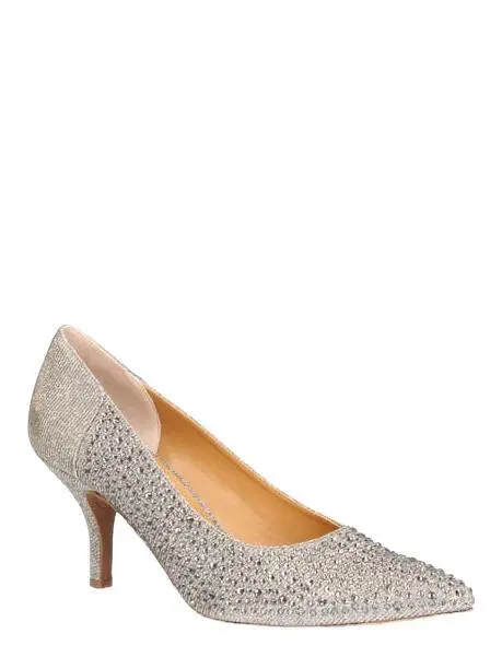 J. Reneé Krishna Embellished Pumps - Pewter