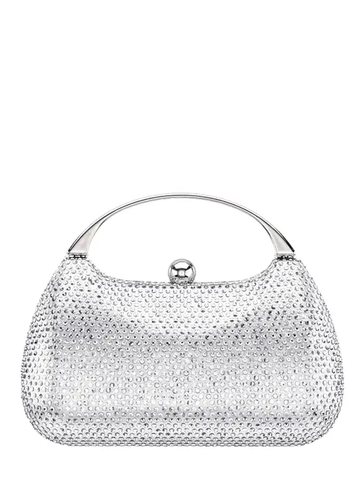 Nina Brando Clutch - Silver Met